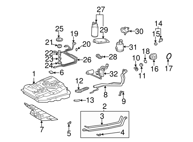 1998-2003 Toyota Fuel Filter 23300-0D010 | Toyota Parts Center