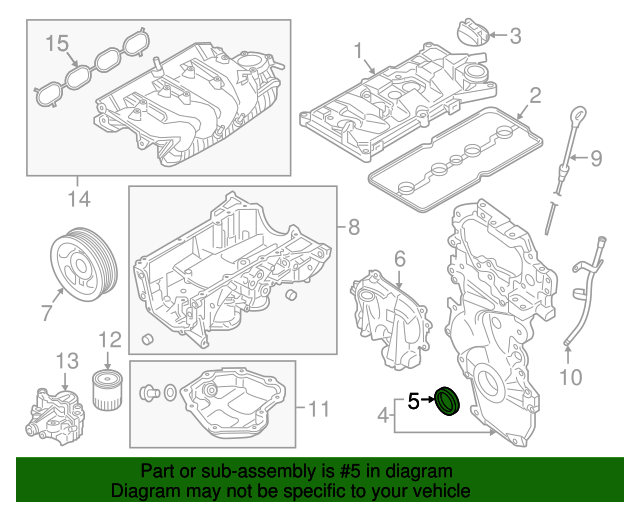 2015-2022 Nissan Rear Main Seal 12279-3VA0A | Nissan Parts Plus