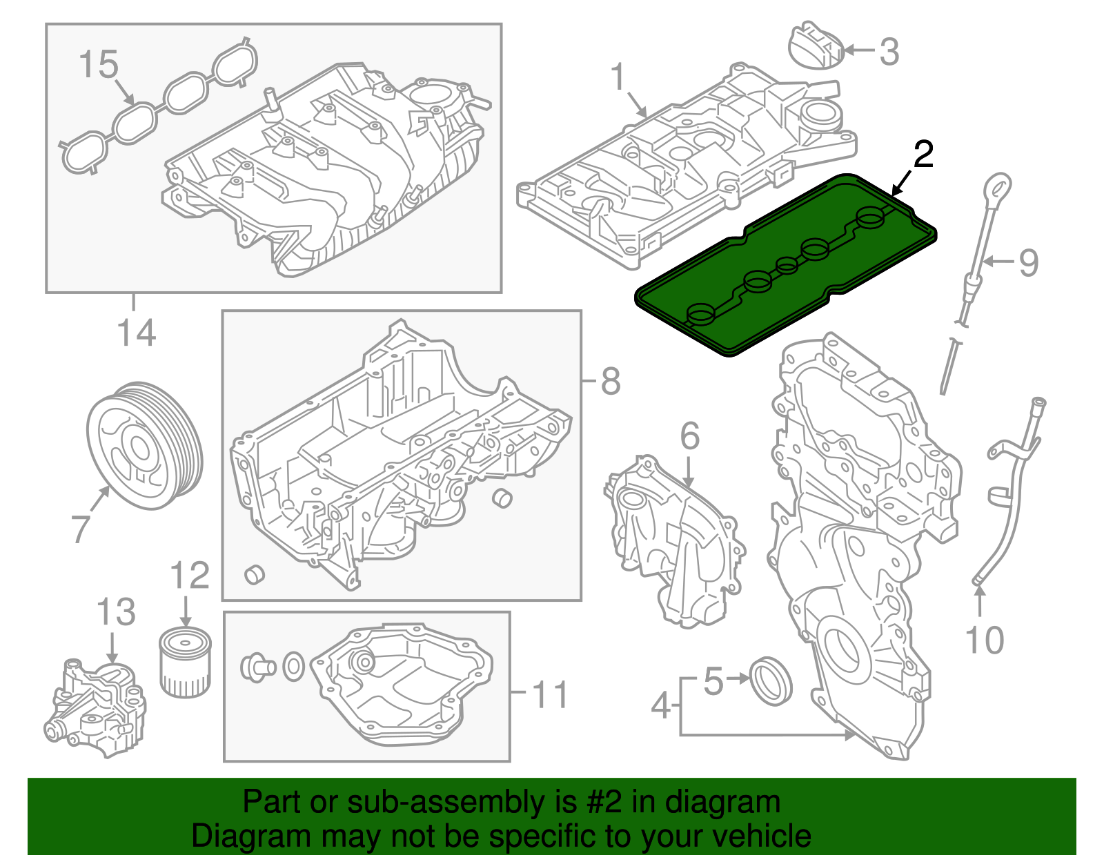 2009-2019 Nissan Valve Cover Gasket 13270-EN200 | Nissan Repair Parts
