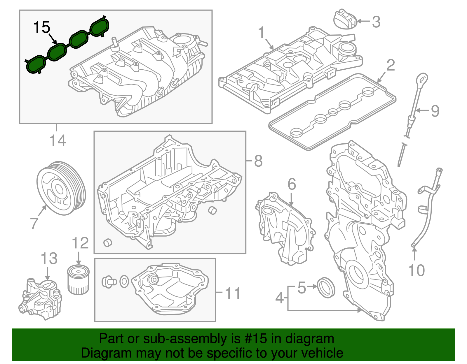 2011-2019 Nissan Manifold Gasket 14035-1KC0B | Temecula Nissan Parts