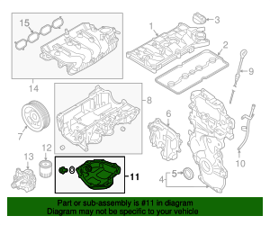 2011-2019 Nissan Oil Pan 11110-1KC0B | OEM Parts Online