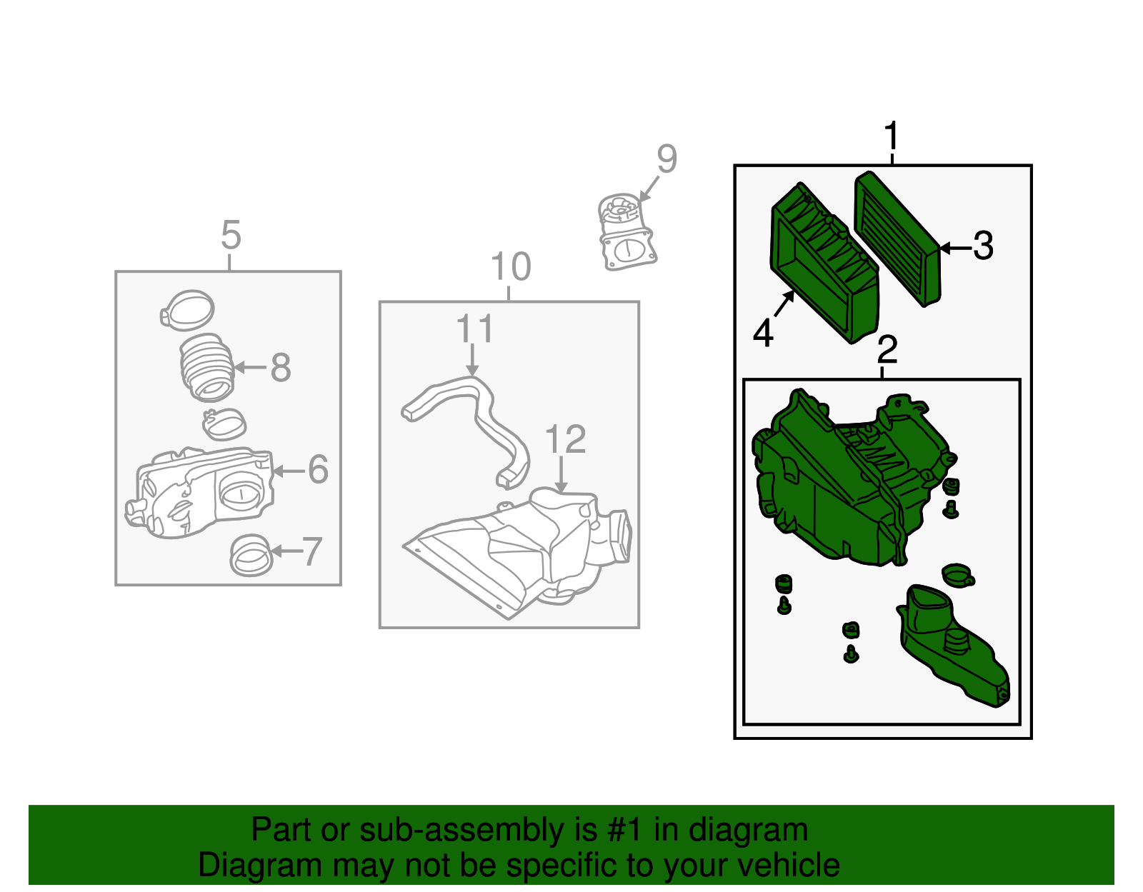 2002-2003 Nissan Maxima Air Cleaner Assembly 16500-5Y700 | Nissan Parts ...