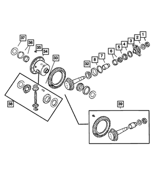 2006-2018 Jeep Drive Pinion Bearing Spacer 5183525AA | Mopar eStore