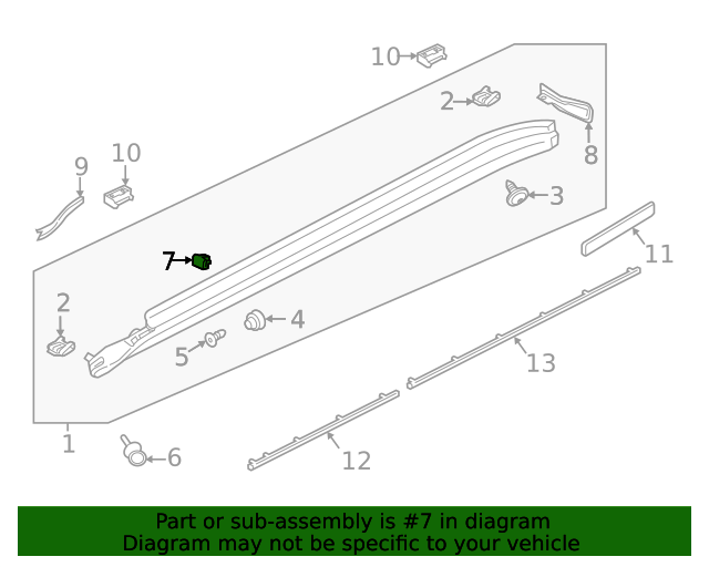 Genuine Porsche 971-853-755 |Rocker Molding Clip | FREE Shipping on ...