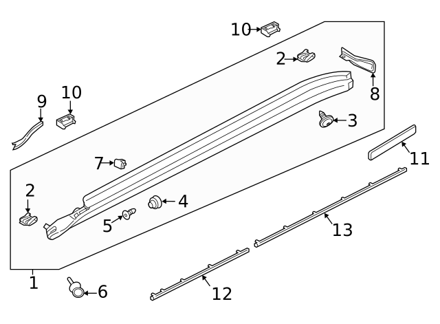 2017-2023 Porsche Panamera Rocker Molding Clip 971-853-755 | Sunset ...