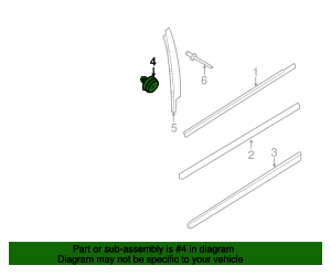 Genuine Lower Molding Clip for 2011-2017 Volvo XC60 | Part# 30640542 ...