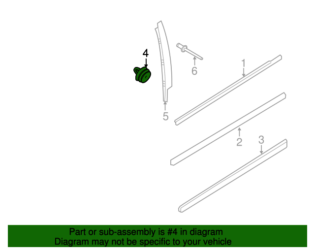 Genuine Lower Molding Clip for 2011-2017 Volvo XC60 | Part# 30640542 ...