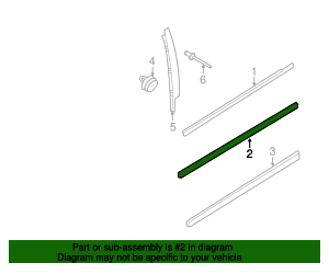 2014-2017 Volvo XC60 Belt Molding 31402517 | TascaParts.com