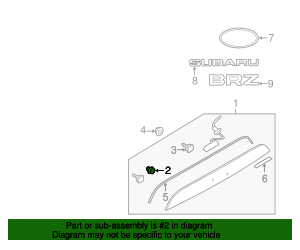 2013-2020 Subaru OEM NEW 2016-2019 Subaru Ascent BRZ Legacy Deck Lid ...