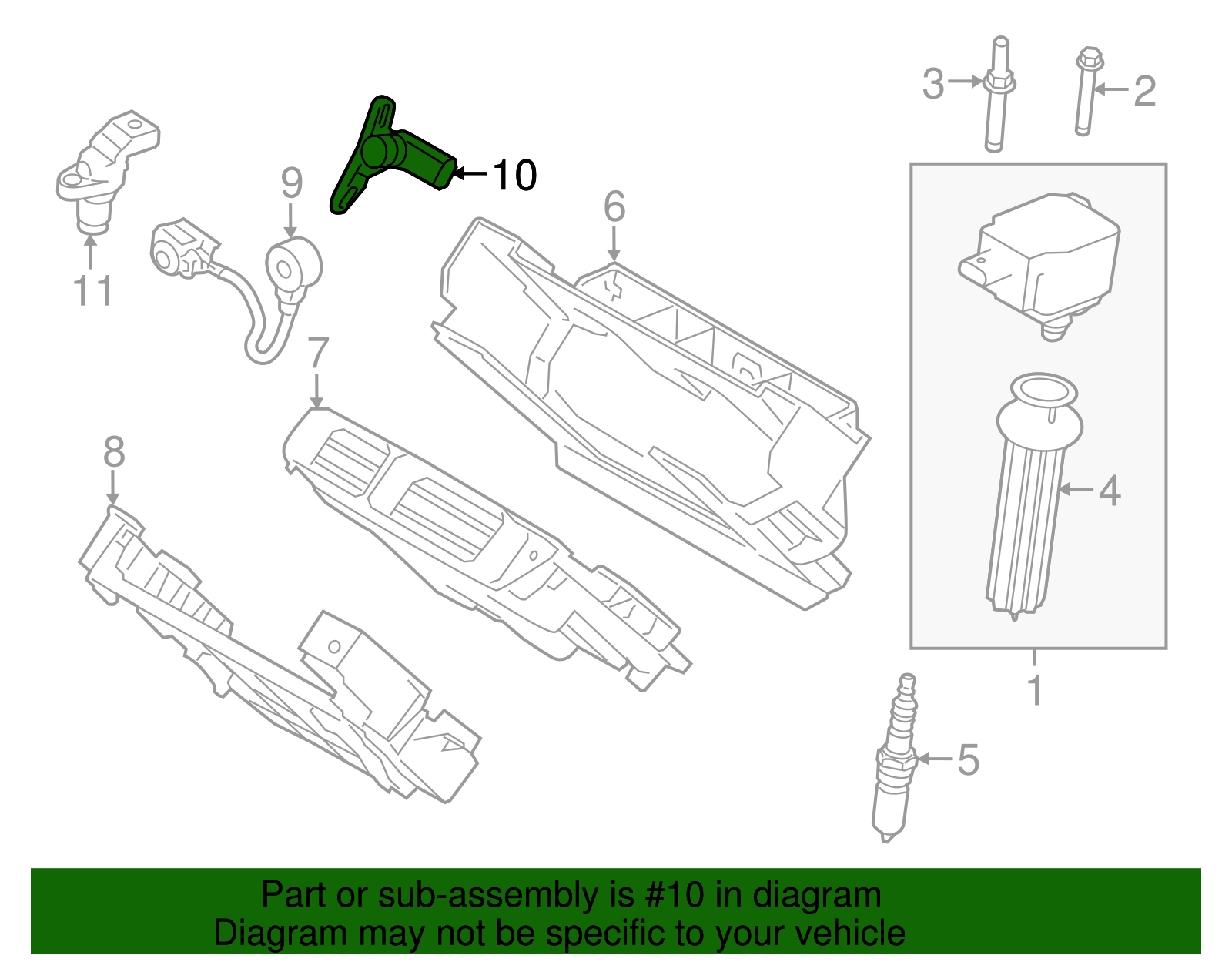 2012-2013 Land Rover Engine Crankshaft Position Sensor LR158946 | OEM ...