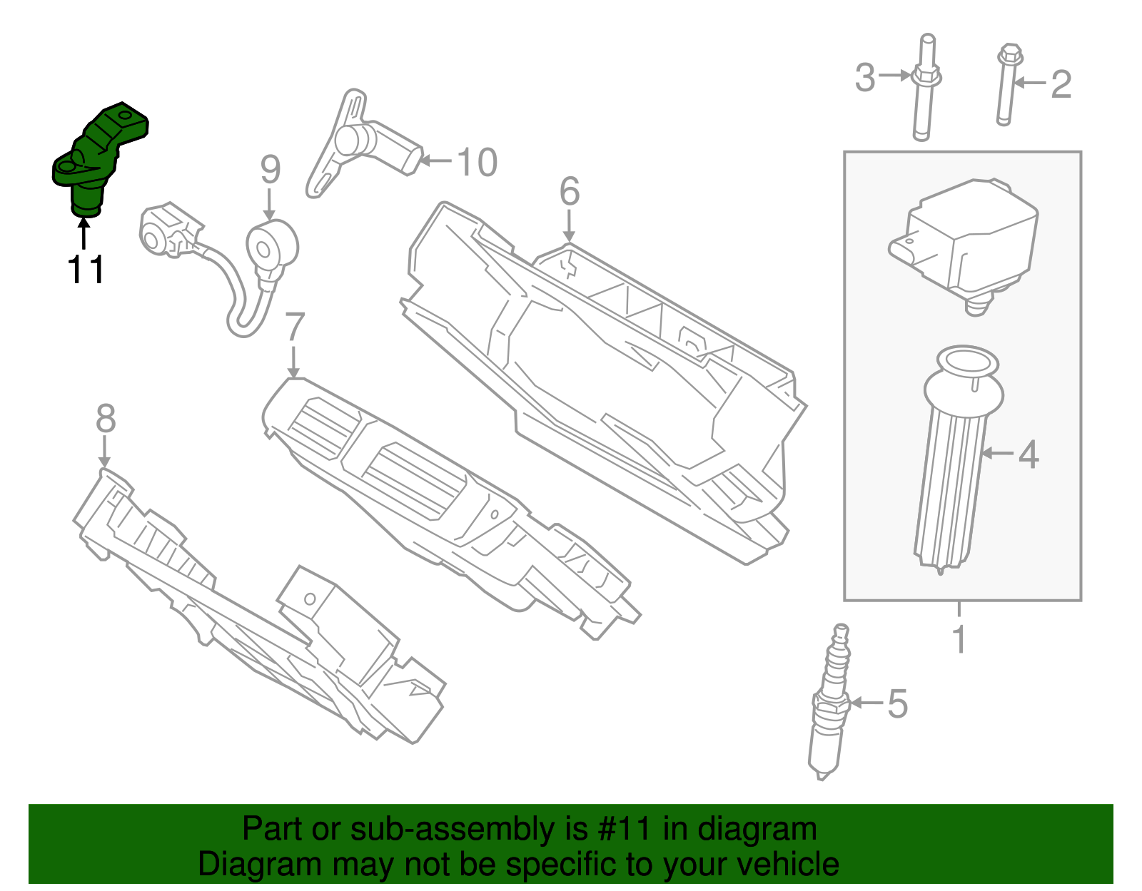 2012-2019 Land Rover Camshaft Position Sensor LR084884 | OEM Parts Online