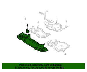 2006-2009 Mercedes-Benz Radiator Support Splash Shield 211-520-39-23 ...