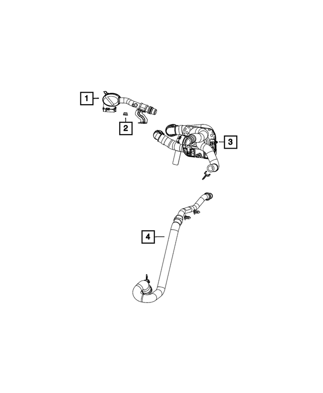 MOPAR HEATER SUPPLY AND RE HOSE - 68428845AA - 68428845AA | Mopar ...