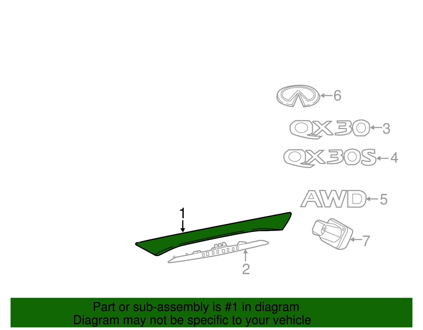 2019 Infiniti QX30 Upper Trim 90818-HW22A | Infiniti of Orland Park