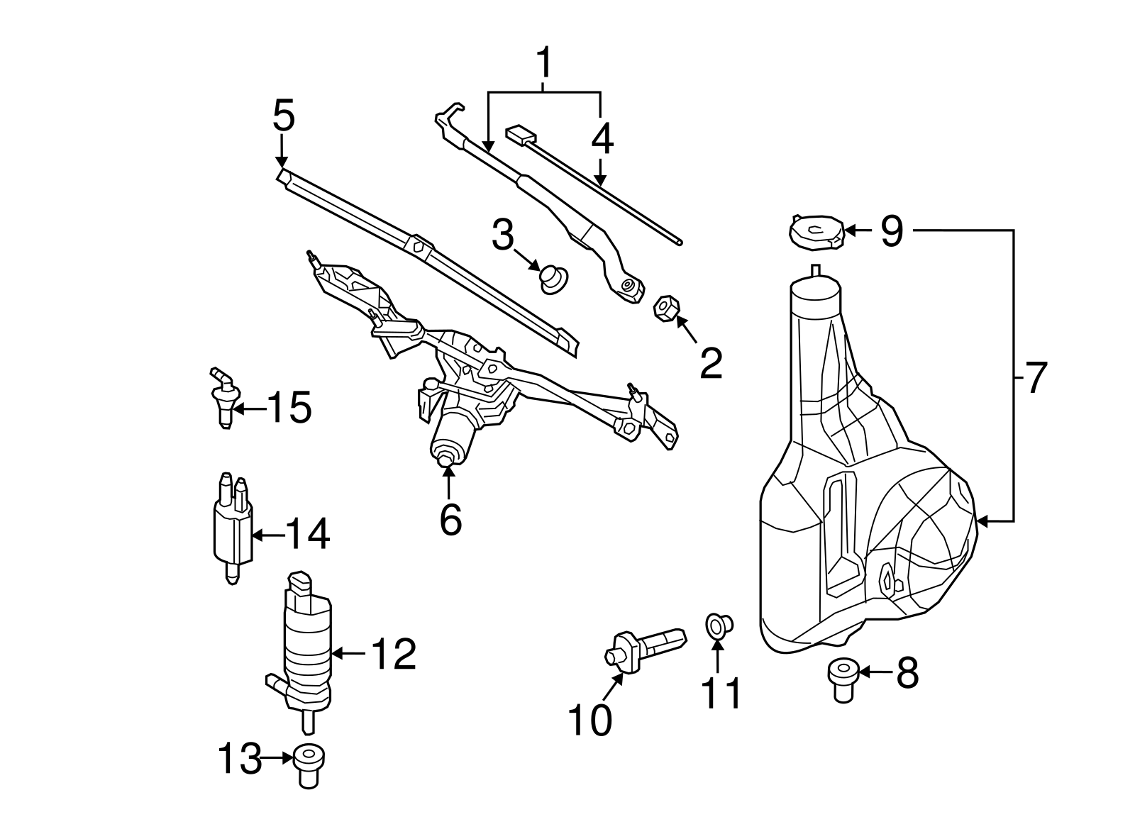 000860454764 - Washer Nozzle 2010-2018 Mercedes-Benz | Mercedes-Benz ...