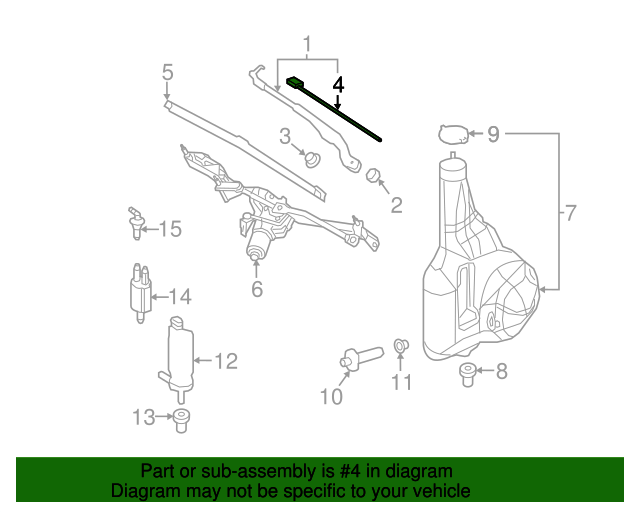 2010-2018 Mercedes-Benz Washer Nozzle 000860454764 | MB Parts Center
