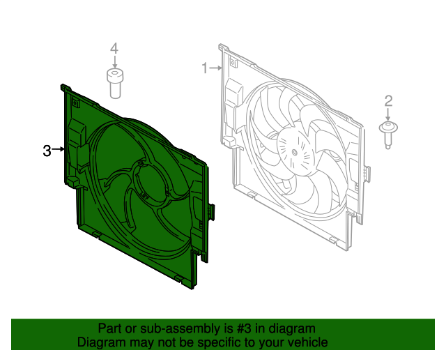 Genuine BMW 17-42-8-626-872 | Fan Shroud | FREE Shipping on Most Orders ...