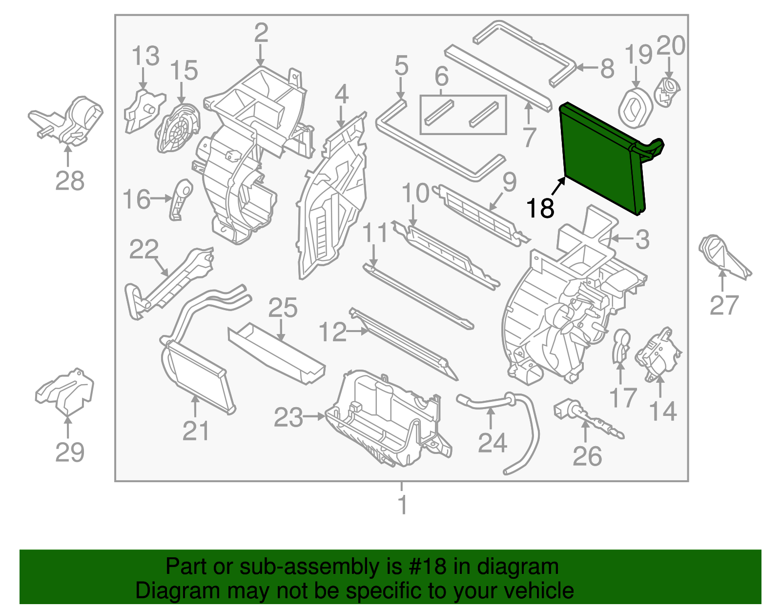 Hyundai - 97139-A5000 - Evaporator Core - 2013-2017 Hyundai | OEM ...