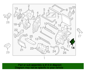 2011-2017 Hyundai HVAC Blend Door Actuator 97159-1H150 | OEM Parts Online
