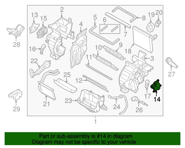 2011-2017 Hyundai HVAC Blend Door Actuator 97159-1H150 | OEM Hyundai Parts