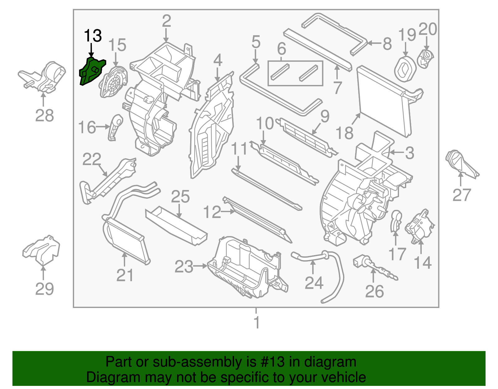 2011-2017 Hyundai HVAC Air Inlet Door Actuator 97157-3SAA0 ...