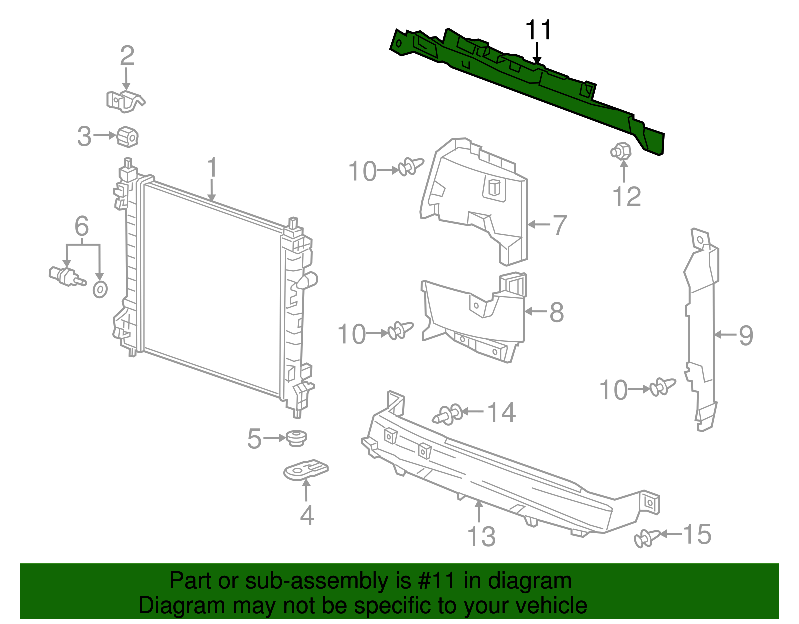 2013-2015 Chevrolet Spark Front Bumper Fascia Opening Cover 95918635 GM ...