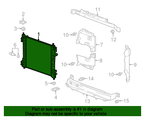 2013-2015 Chevrolet Radiator 42348469 | GM Parts Center