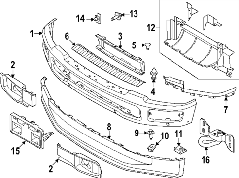Bumper & Components - Front for 2024 Ford F-350 Super Duty | Varsity Ford