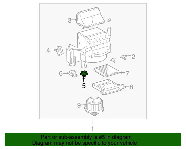 2006-2010 Toyota Sienna Resistor 87138-08070 | Toyota Parts Center