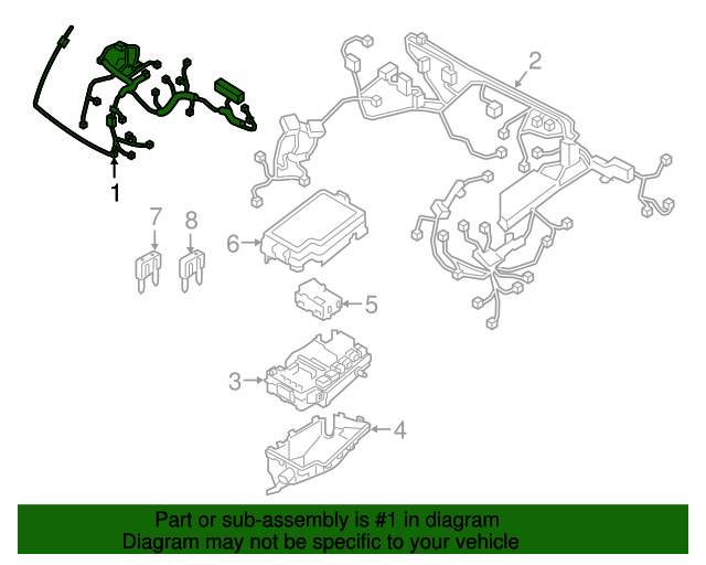 2017-2018 Hyundai Elantra Engine Harness 91430-F2120 | QuirkParts