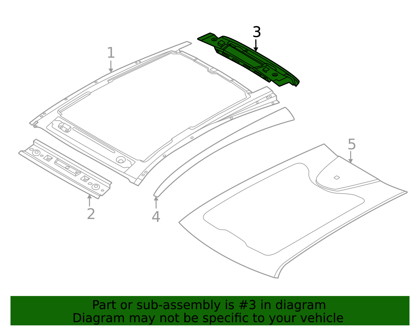 LJ8Z-5841302-A - Rear Header 2021-2024 Ford Mustang Mach-E | Big 3 Auto ...