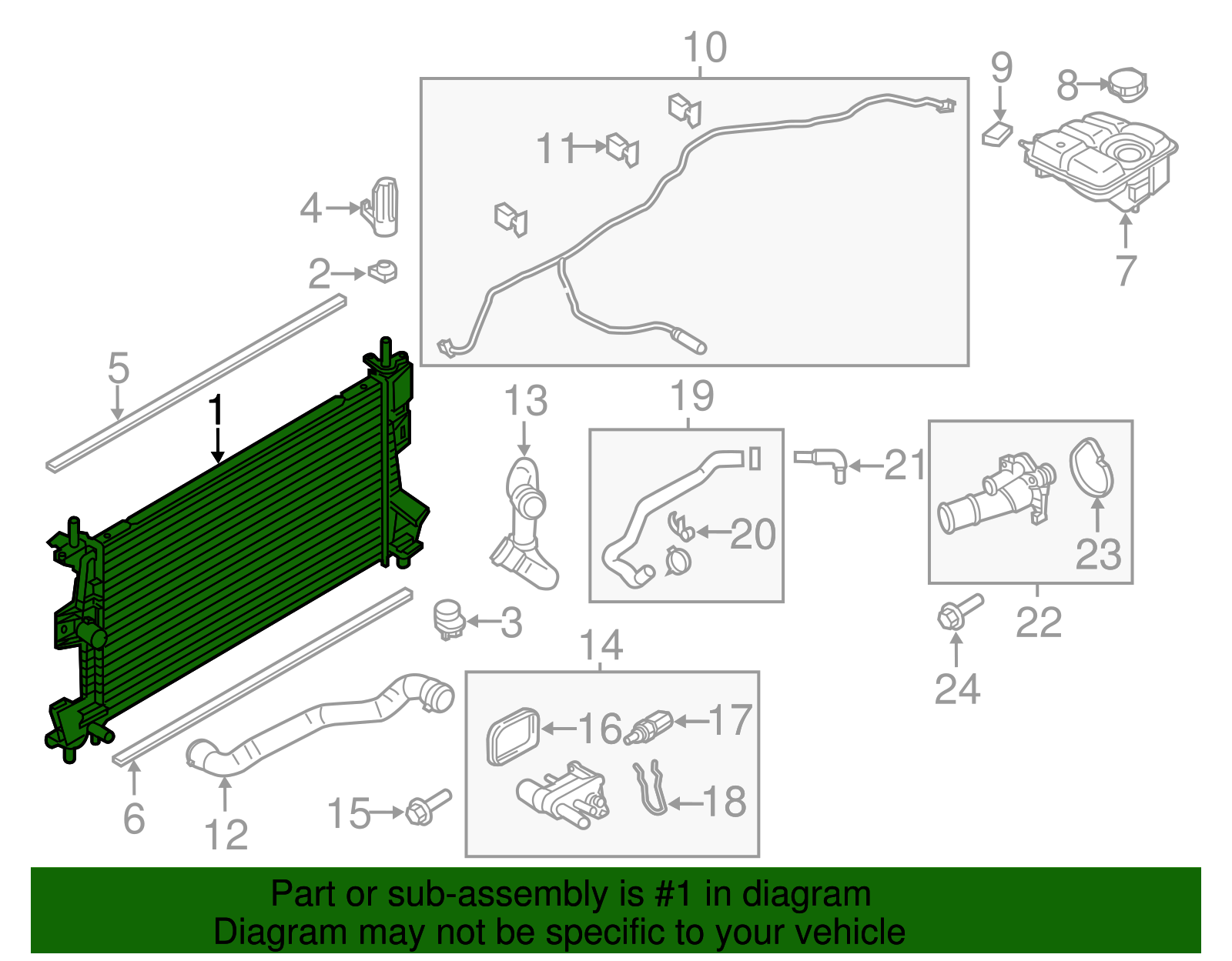 CV6Z-8005-U - 2013-2018 Ford Focus - Radiator | My Ford Parts