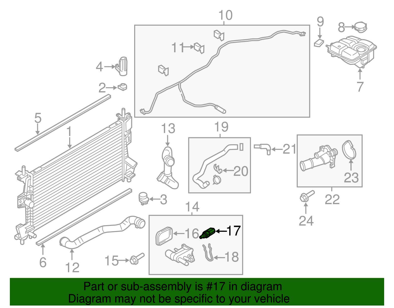 2012-2022 Ford Motorcraft™ Engine Coolant Temperature Sensor DY-1188 ...