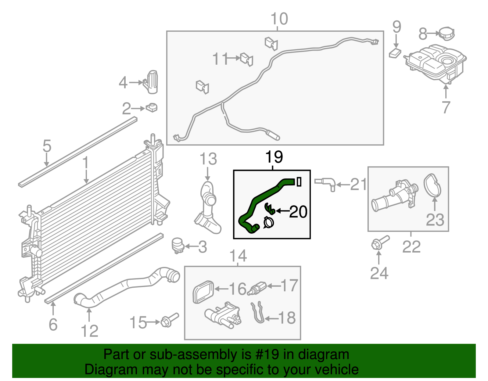 2012-2022 Ford | Outlet Tube | CP9Z-8597-A | Walls' Ford Parts