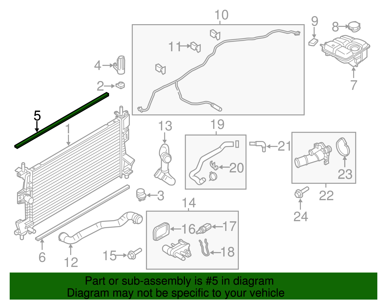 2015-2019 Ford Radiator Air Seal F1FZ-2021702-B | Ford OEM Parts Outlet