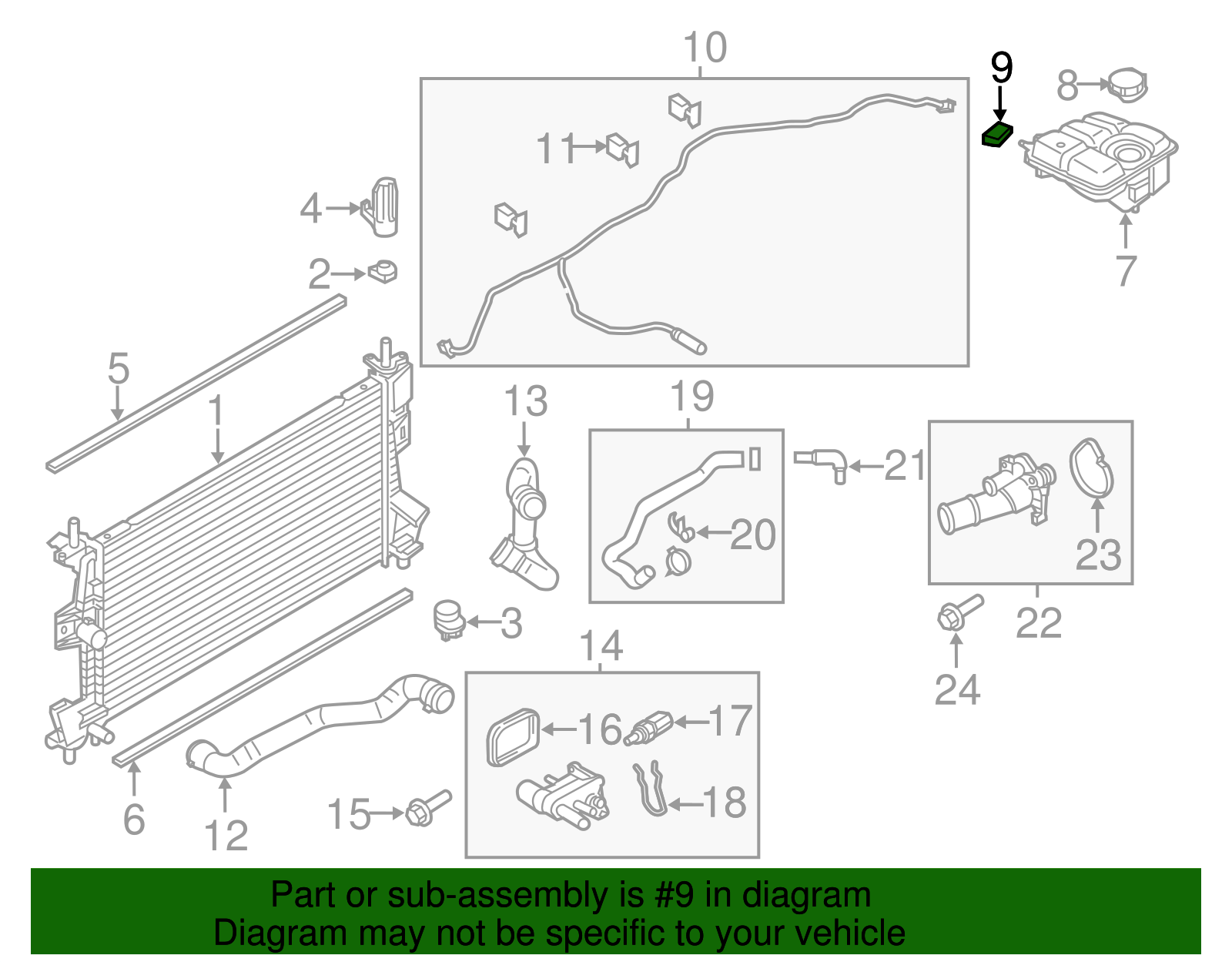 AV6Z-8K103-A - 2012-2019 Ford - Engine Coolant Reservoir Drain Plug ...