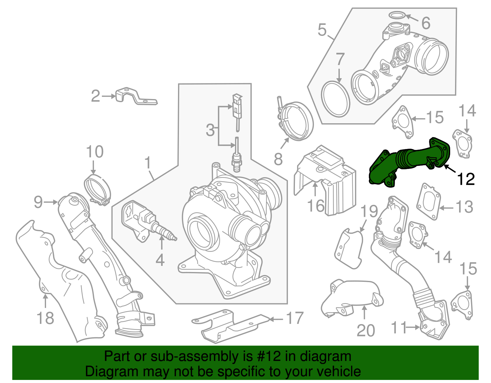 2010-2016 GM Driver Side Exhaust Manifold Outlet Pipe 12650925 | GM ...