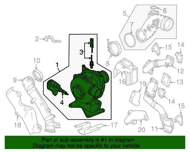 2011-2016 GM Engine Turbocharger 12677684 | Auto Parts Express