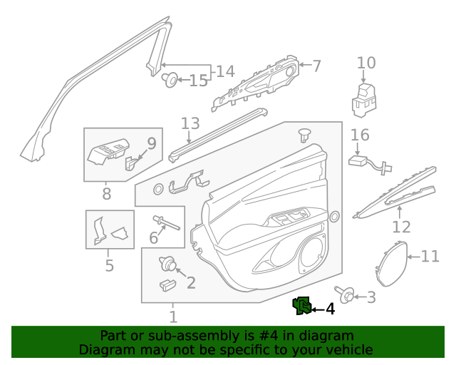 Genuine OEM Ford Part - Door Trim Panel Nut W717578-S300 | Genuine OEM ...