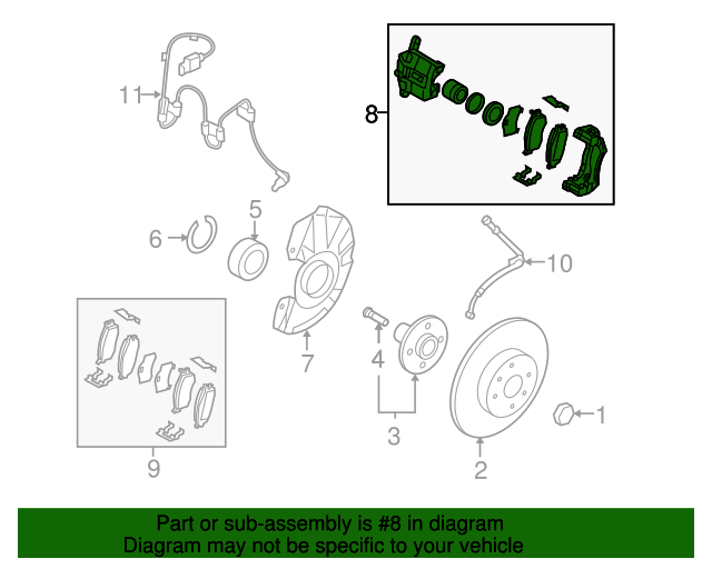 2006-2011 Kia Caliper Assembly 58110-1G000 | OEM Parts Online