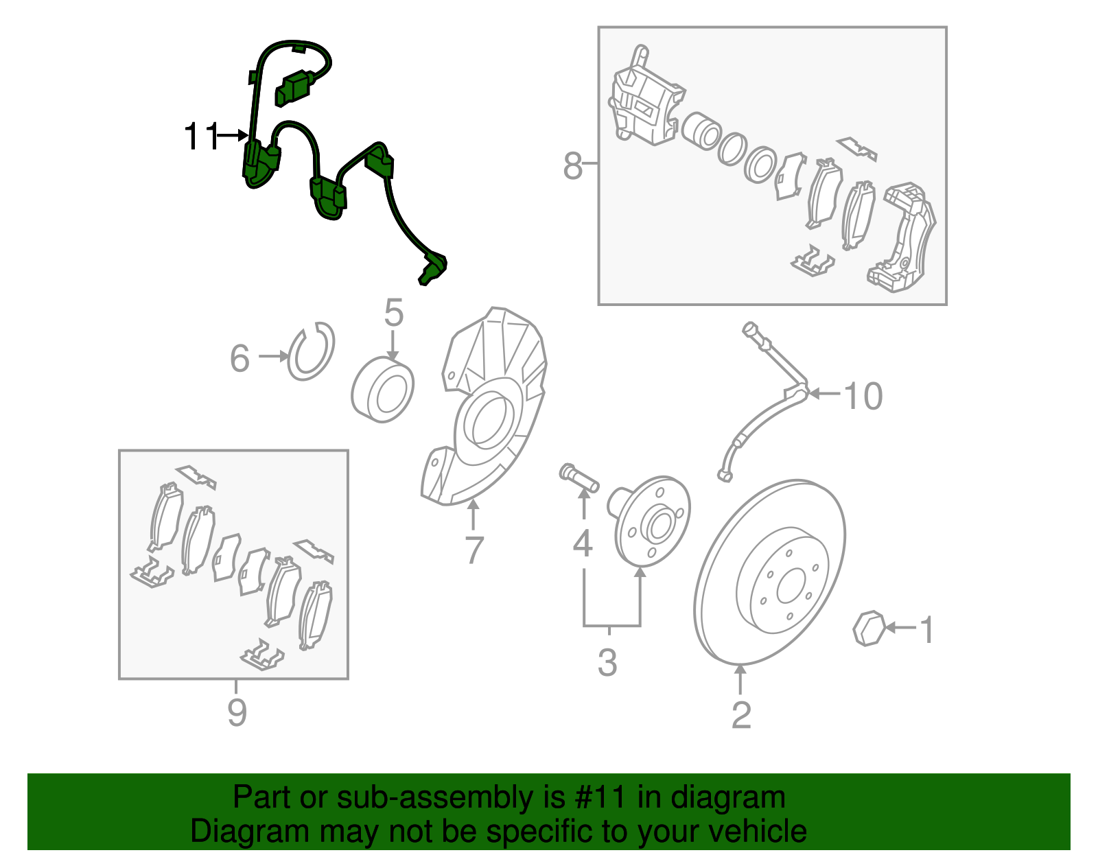 95671-1G000 - Front Speed Sensor 2006-2011 Kia | Kia.Parts Store