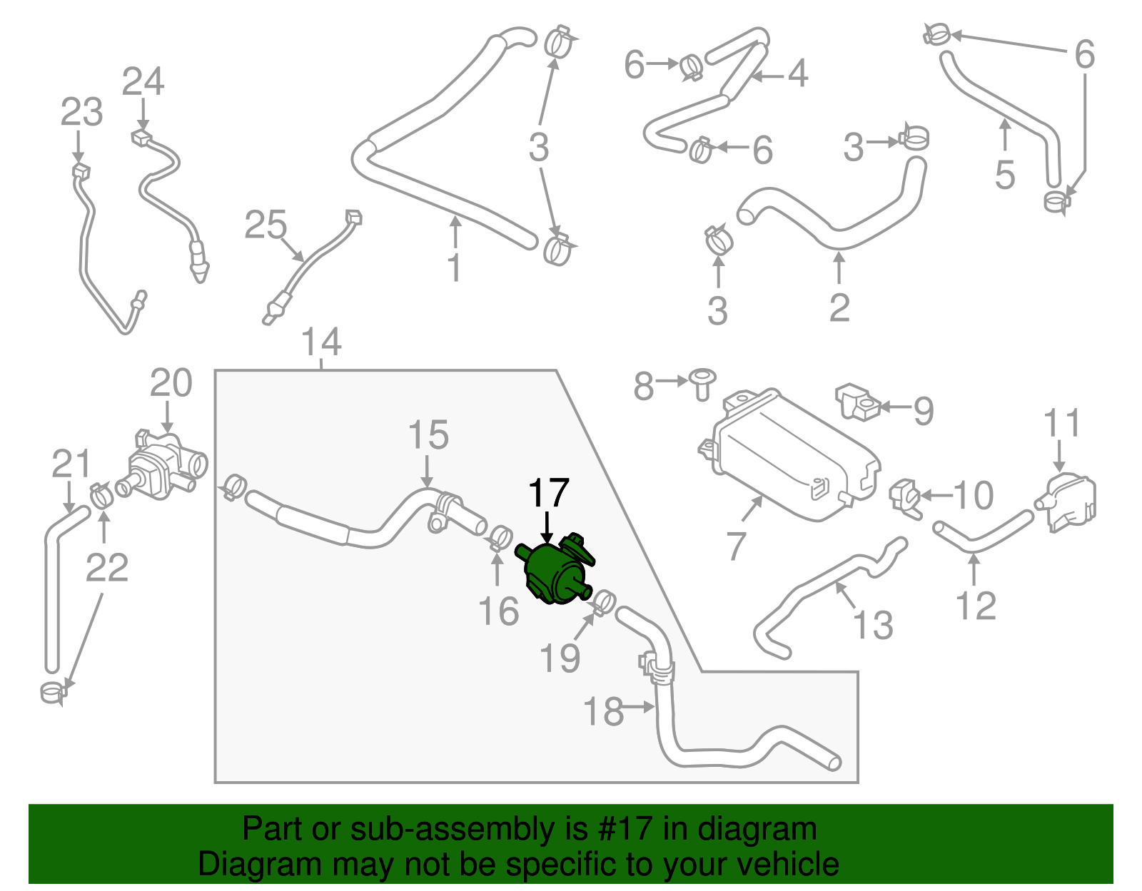 2015-2024 Nissan Solenoid Valve 14939-JA80A | Team Nissan Inc.