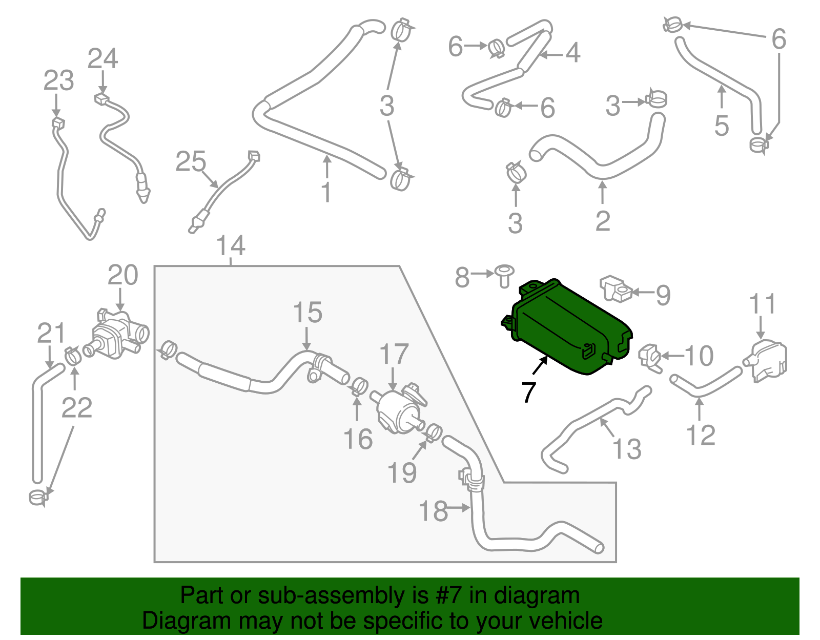 2019-2024 Nissan Vapor Canister 14950-9FT0A | Bill Kay Nissan Parts