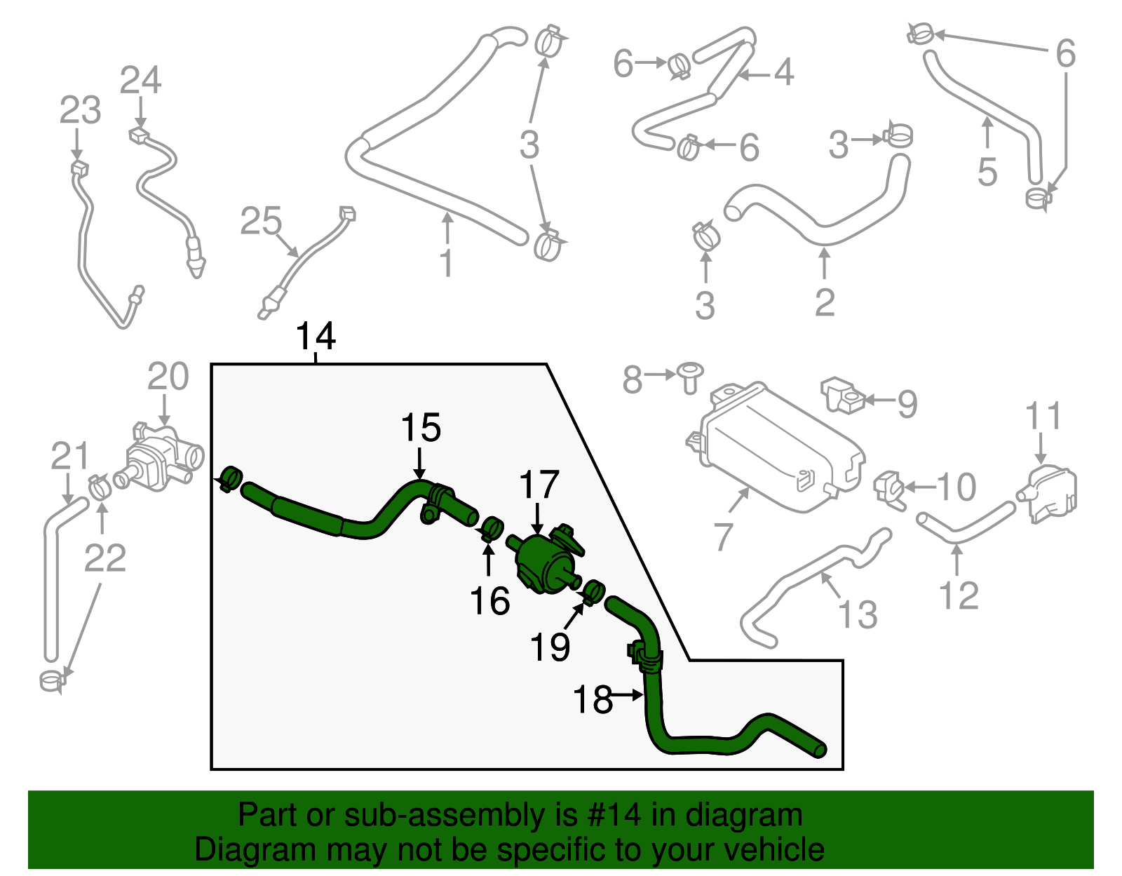 2016-2018 Nissan Solenoid Valve 14912-EZ34A | Team Nissan Inc.