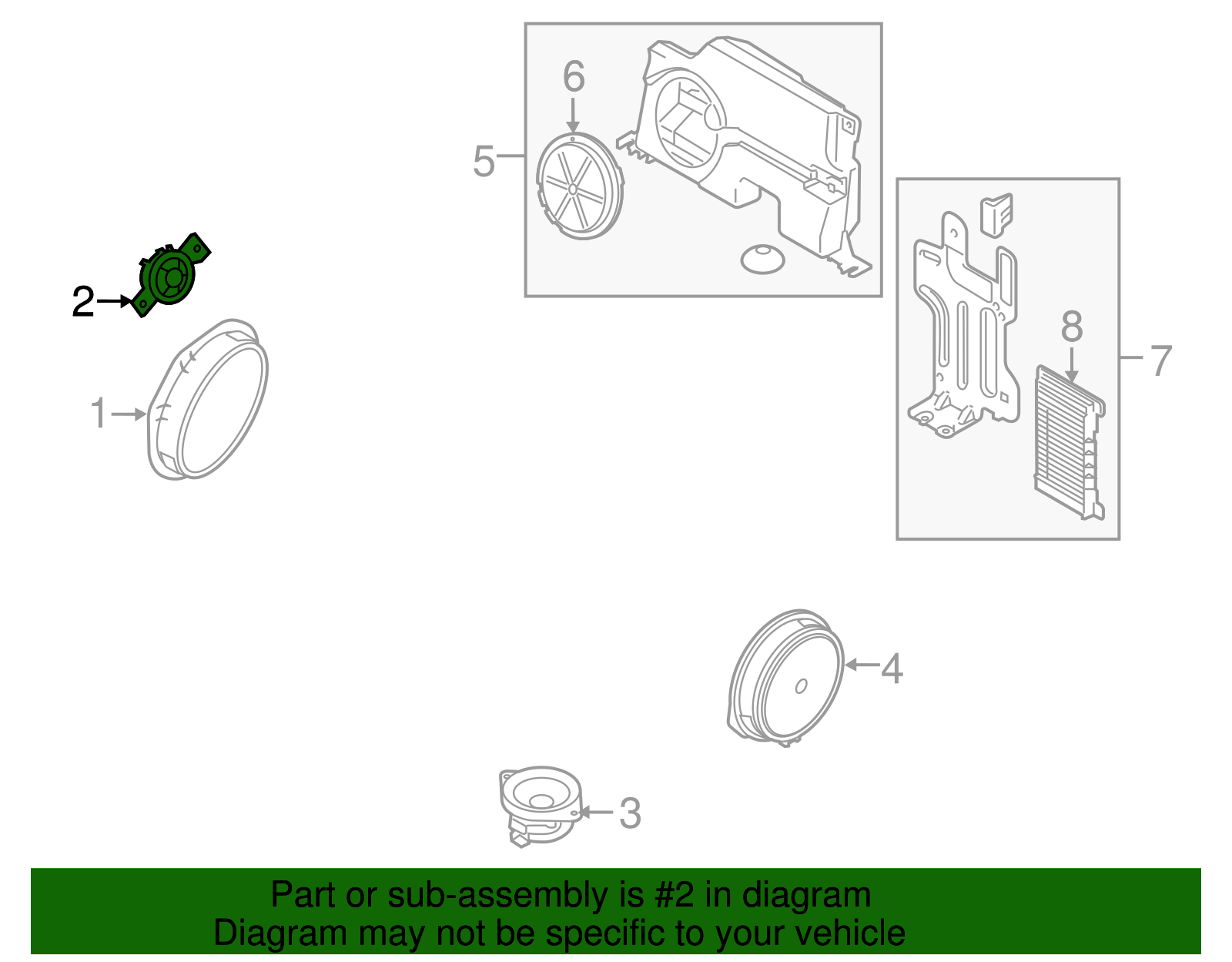 2015-2022 Ford Speaker FL3Z-18808-F | Ford OEM Parts Online