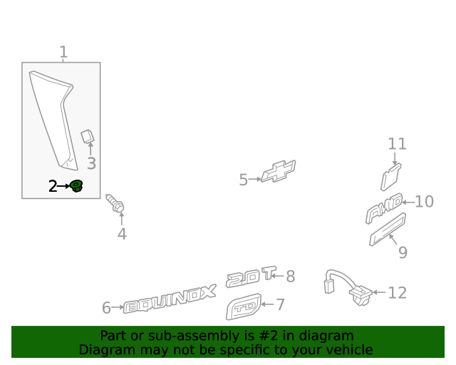 2018-2024 GM Multi-Purpose Nut 11549187 GM | GMPartsDirect.com