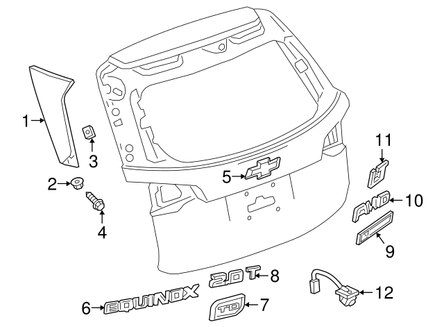 2018-2020 Chevrolet Equinox Emblem 23373667 | TascaParts.com