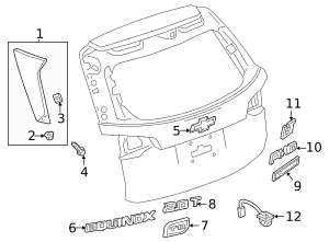 2017-2024 Chevrolet Equinox Liftgate Vehicle Name Plate 84121293 GM ...