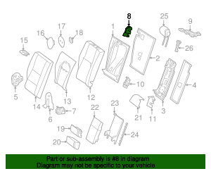 205-920-06-76-64 - Folding Seat Latch 2016-2023 Mercedes-Benz ...