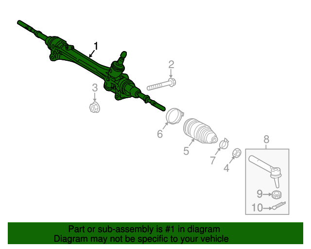 45510-0E070 - Gear Assembly - 2016-2022 Lexus | DiscMonster